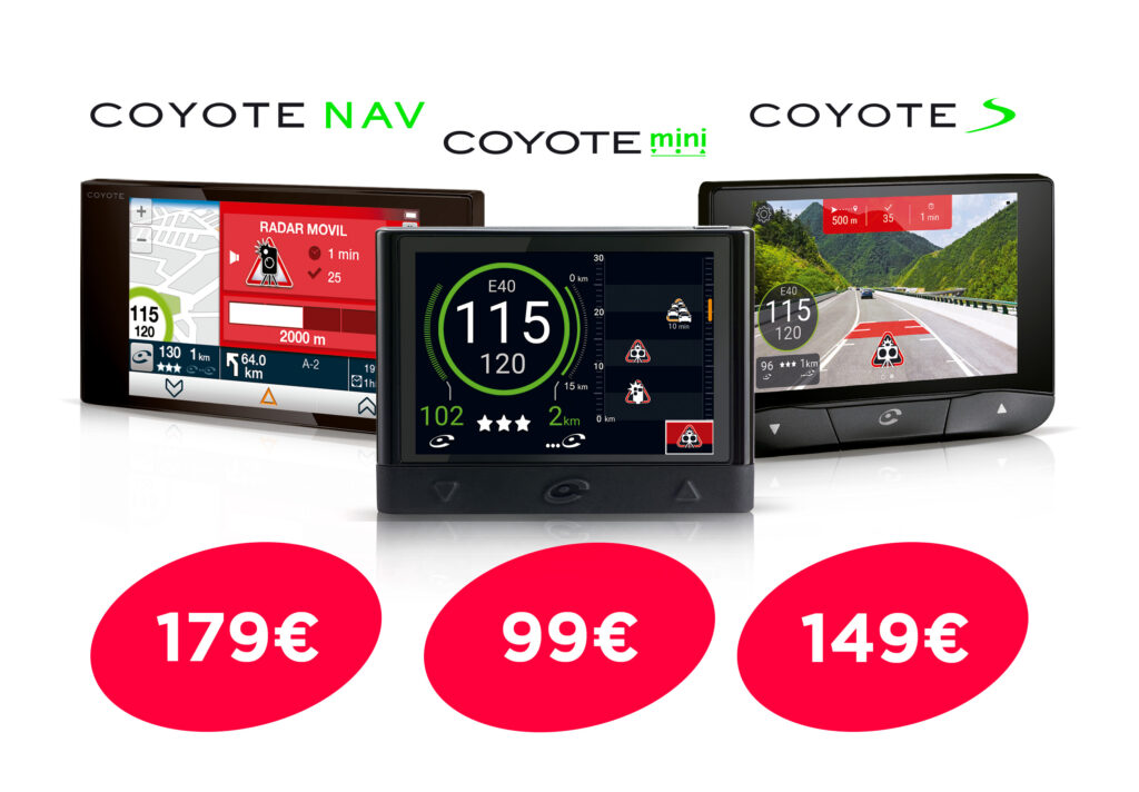 Nuevos precios de los dispositivos Coyote mini, S y NAV